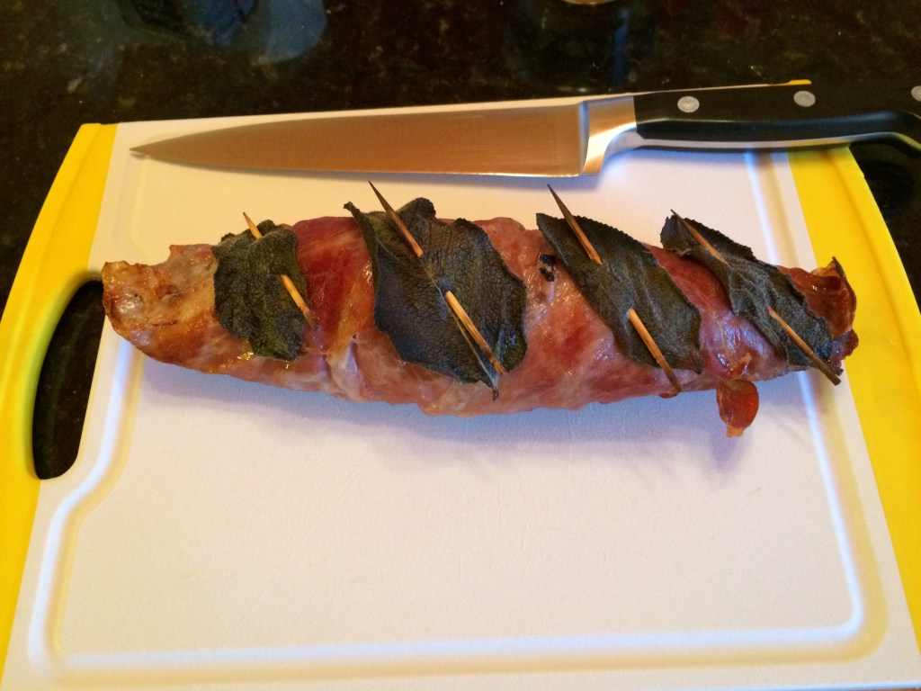 Roasted pork fillet/tenderloin wrapped in Parma ham – cookingwithjules.com